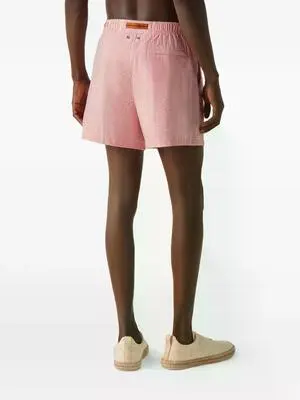 Zegna Striped Swim Shorts - Pink