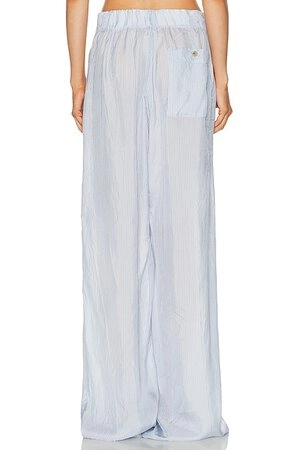 Dries Van Noten Pila Wide Leg Trousers - Light Blue