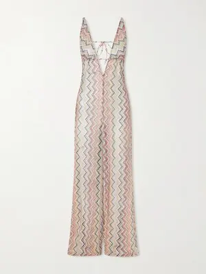 Missoni Striped Metallic Crochet-knit Coverup - Multi