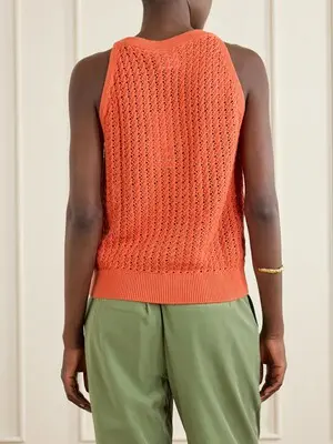 Varley Alessia Crochet-knit Cotton Top