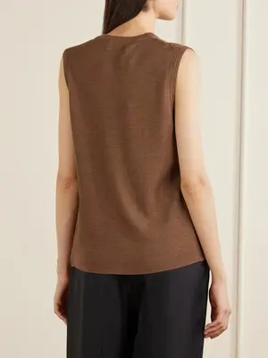 Veronica De Piante Alice Merino Wool Cardigan Vest