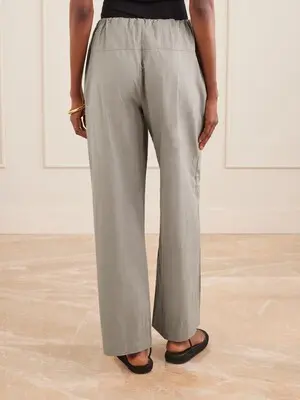 DEIJI STUDIOS Organic Cotton Drawstring Wide-leg Pants
