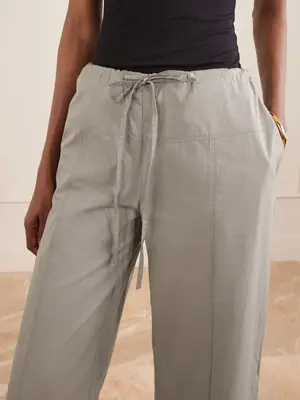 DEIJI STUDIOS Organic Cotton Drawstring Wide-leg Pants