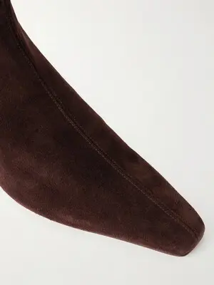 Paris Texas Bettina Suede Ankle Boots - Brown