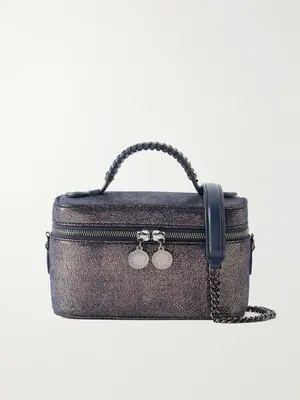 Stella McCartney Falabella Vanity Metallic Vegetarian Material Shoulder Bag - Blue
