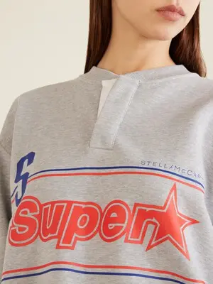 Stella McCartney Superstar Logo-printed Cotton-jersey Sweatshirt - Gray