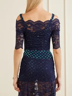 Rabanne Devoré Lace Blouse