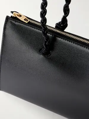 JIL SANDER Tangle Tent Leather Shoulder Bag - Black