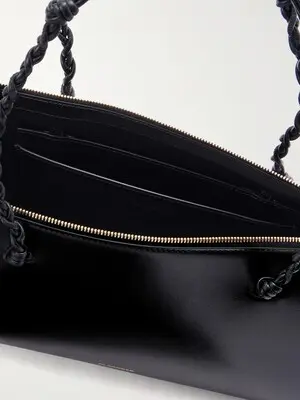 JIL SANDER Tangle Tent Leather Shoulder Bag - Black