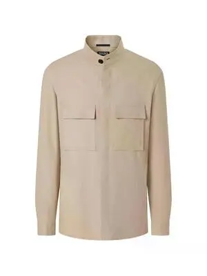 Zegna Oasi Lino Pocket Overshirt - Neutrals