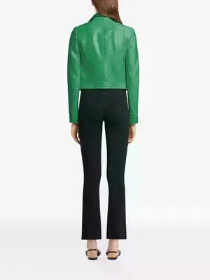 COURREGES Vinyl-effect Cropped Jacket - Green