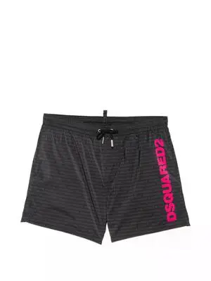 Dsquared2 Logo Print Swim Shorts - Black