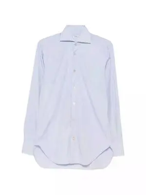 Kiton Striped Cotton Shirt - Blue
