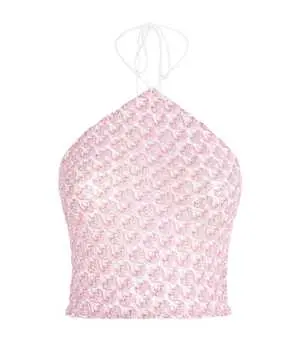 Missoni Metallic Halterneck Top - Pink