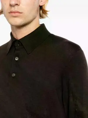 Zegna Long-sleeve Polo Shirt - Brown