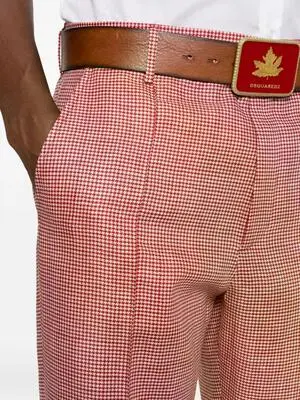 Dsquared2 Houndstooth Pattern Pressed Crease Trousers