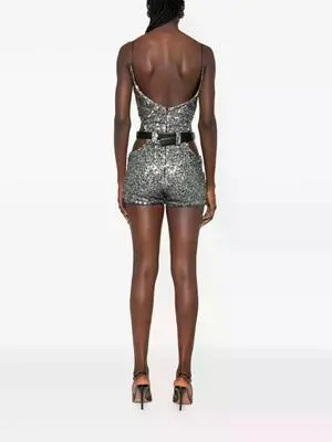VESTIAIRE D'UN OISEAU LIBRE Sequin Embellished Cut-out Jumpsuit