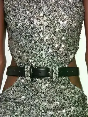 VESTIAIRE D'UN OISEAU LIBRE Sequin Embellished Cut-out Jumpsuit