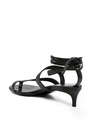 Khaite Aimee Tie-fastening Sandals - Black