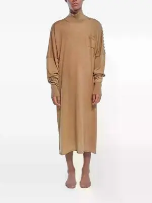 ROT Bipolar Button-side Dress - Neutrals