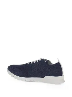 Kiton Lace-up Knitted Sneakers - Blue