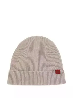 Kiton Ribbed Knit Beanie Hat - Neutrals
