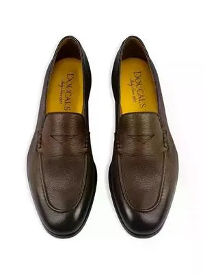 DOUCAL'S Grainy Leather Loafers