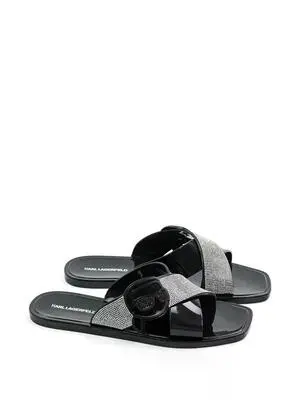 Karl Lagerfeld Ikon Nft Crystal-embellished Slides