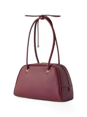Furla Dome Pebbled Leather Tote Bag - Red