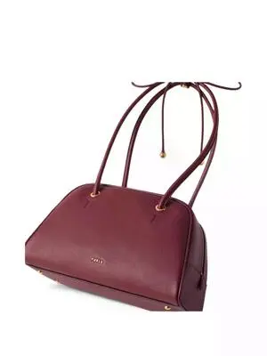 Furla Dome Pebbled Leather Tote Bag - Red