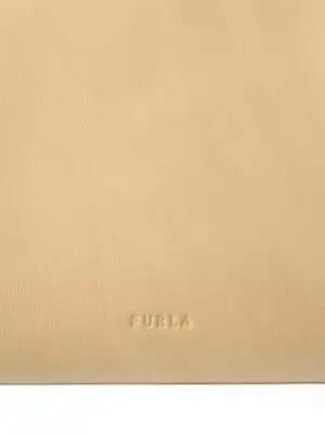 Furla Logo Debossed Leather Crossbody Bag - Neutrals