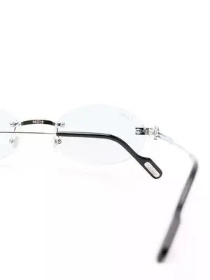 Cartier Oval Frame Rimless Sunglasses