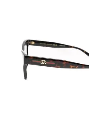 Gucci Tortoiseshell-effect Square-frame Sunglasses