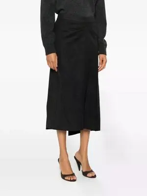 Victoria Beckham Asymmetric Draped Midi Skirt
