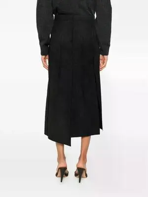 Victoria Beckham Asymmetric Draped Midi Skirt