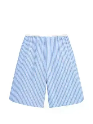 THE FRANKIE SHOP Elyn Striped Bermuda Shorts - Blue
