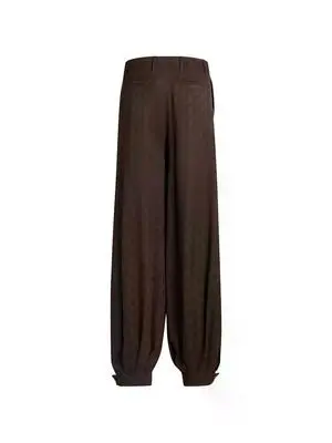 Etro Jacquard Pattern Cuffed Trousers