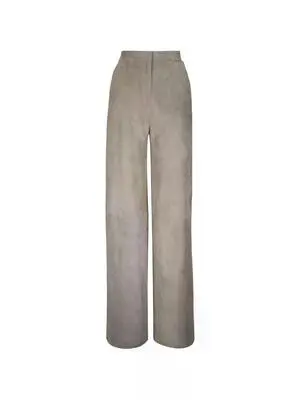 Jitrois Panelled Suede Wide-leg Trousers - Neutrals