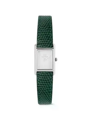 DANIEL WELLINGTON Rectangular Watch With Sword Hands And Lizard-effect Leather Strap - White