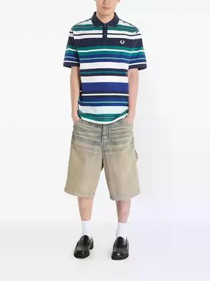 Fred Perry Striped Relaxed-fit Polo Shirt