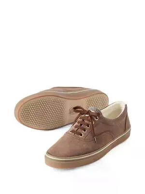 Brunello Cucinelli Suede Lace-up Sneakers - Brown