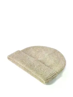 Brunello Cucinelli Virgin Wool, Silk And Cashmere Ribbed Beanie