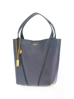 Chloé Air Force Leather Small Spin Shopping Bag - Blue