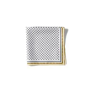 Miu Miu Printed Twill Scarf - White/navy Blue