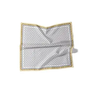 Miu Miu Printed Twill Scarf - White/navy Blue