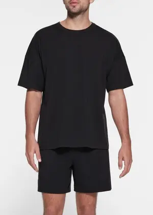 SKIMS Relaxed Cotton T-shirt - Black