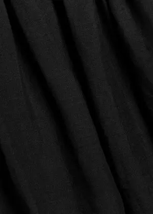 Aje Vacation Pleated Ramie Maxi Dress - Black