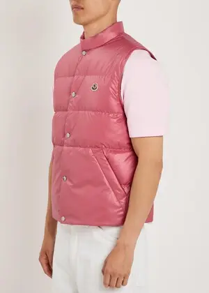 Moncler Restigo Quilted Shell Gilet - Pink