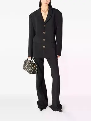 MARINE SERRE Tailored Wool Serge Jacket With Gold Buttons