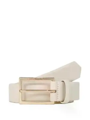 Karl Lagerfeld Logo-engraved Buckle Belt - Neutrals